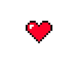 8 Bit Heart | Etsy