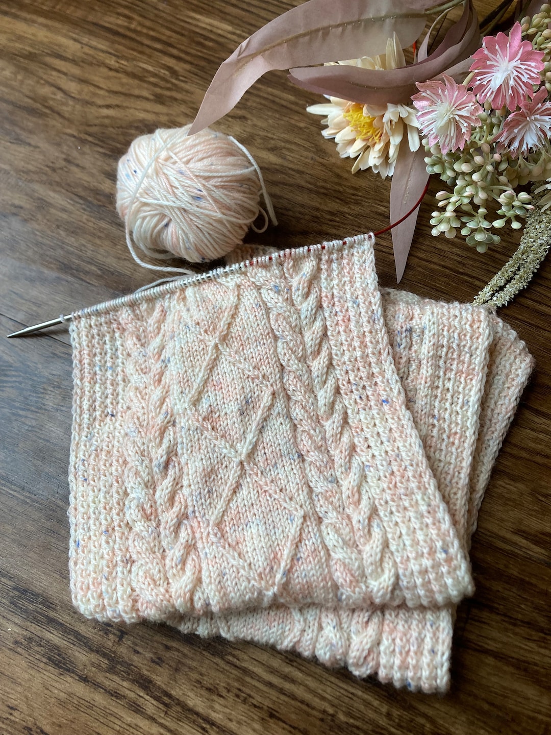 Knit Scarf Pattern Cable Scarf Diamond Knit Scarf Lightweight Scarf ...