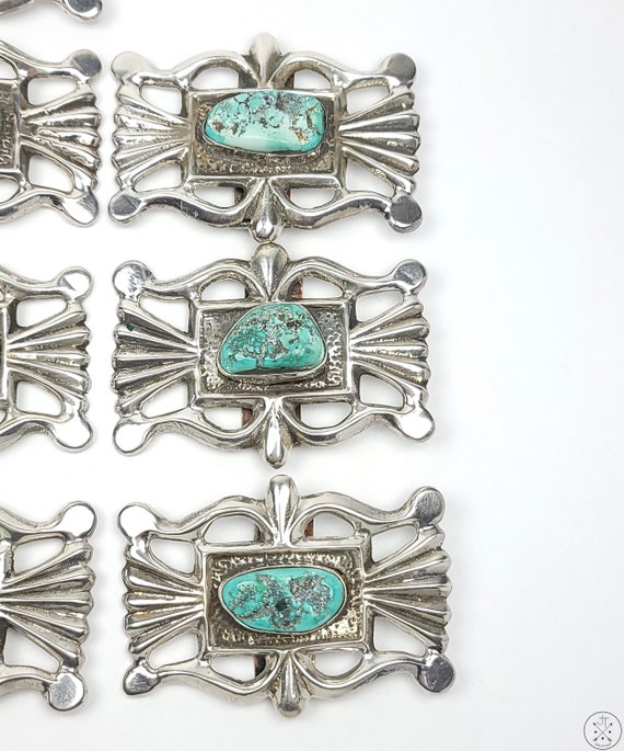 Vintage Sand Cast Sterling Silver Belt Buckle 11 pcs … - Gem