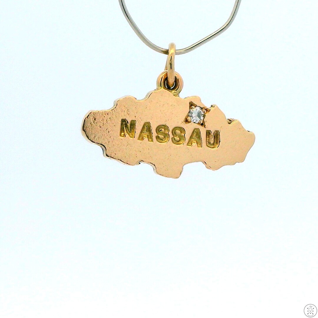 Vintage 14k Yellow Gold Bahamas Nassau Charm Pendant GVS1 Natural ...