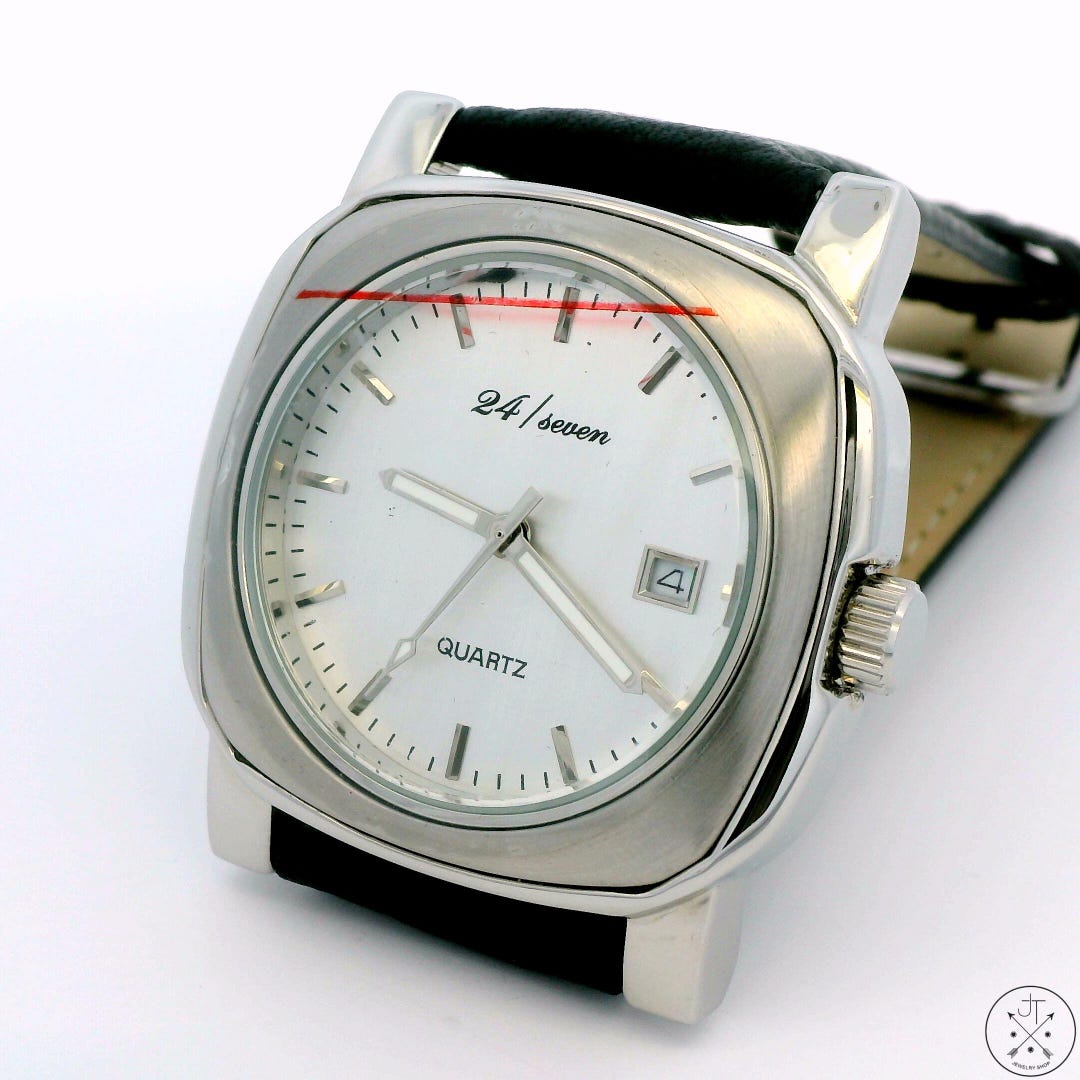 Vintage 1993 New Old Stock 40 Mm 24/seven Watch Japan Quartz Stainless ...