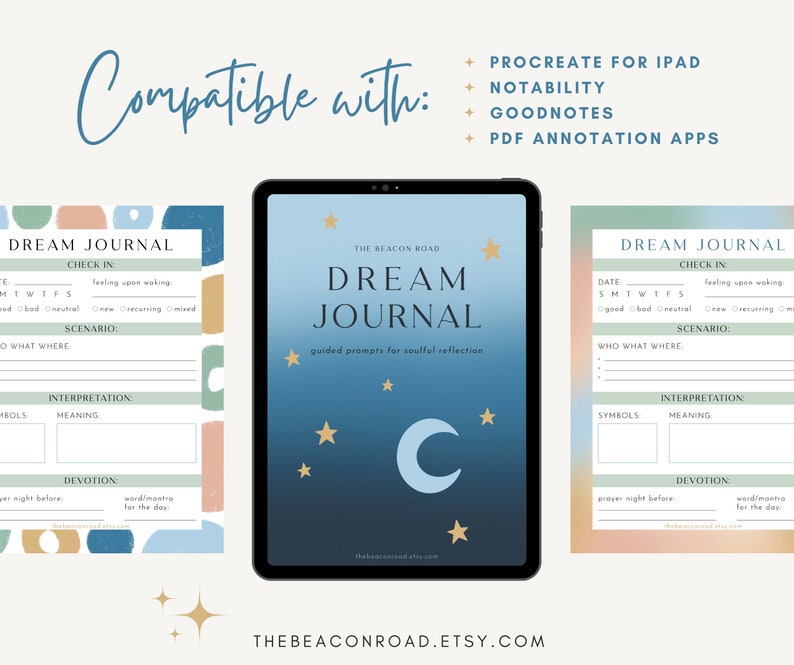 Christian Dream Journal | Biblical Prompts for Reflection (digital ...