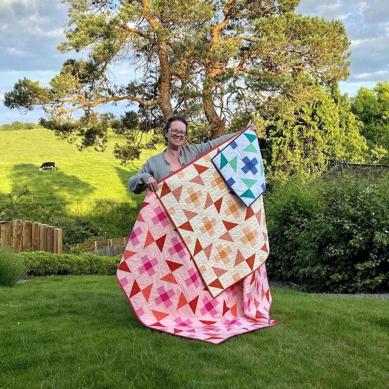 Half-square Triangle Quilt Pattern – Modern Patchwork Design (PDF ...