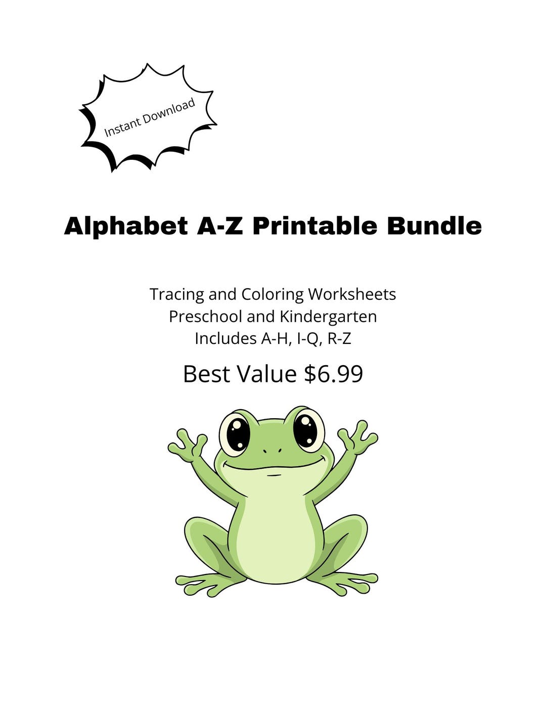 Alphabet Coloring & Tracing Worksheets A–Z | Preschool ABC Practice ...
