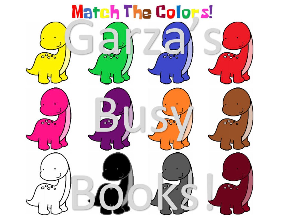 Dino Color Matching - Etsy