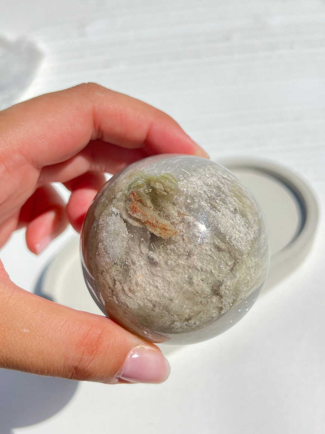 Garden Quartz Thousand Layer / Lodolite Sphere - Etsy