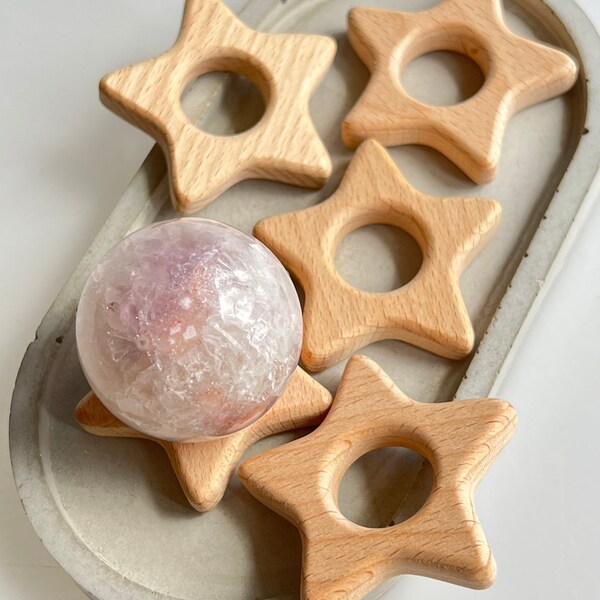 Wooden Star on Stand - Etsy