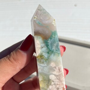 High Quality Green Flower Agate Tower Point - Etsy