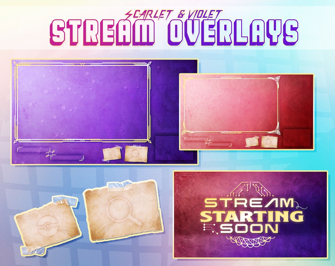 Stream Overlays Pokémon SCARLET & VIOLET / Twitch / Youtube / Pokémon ...