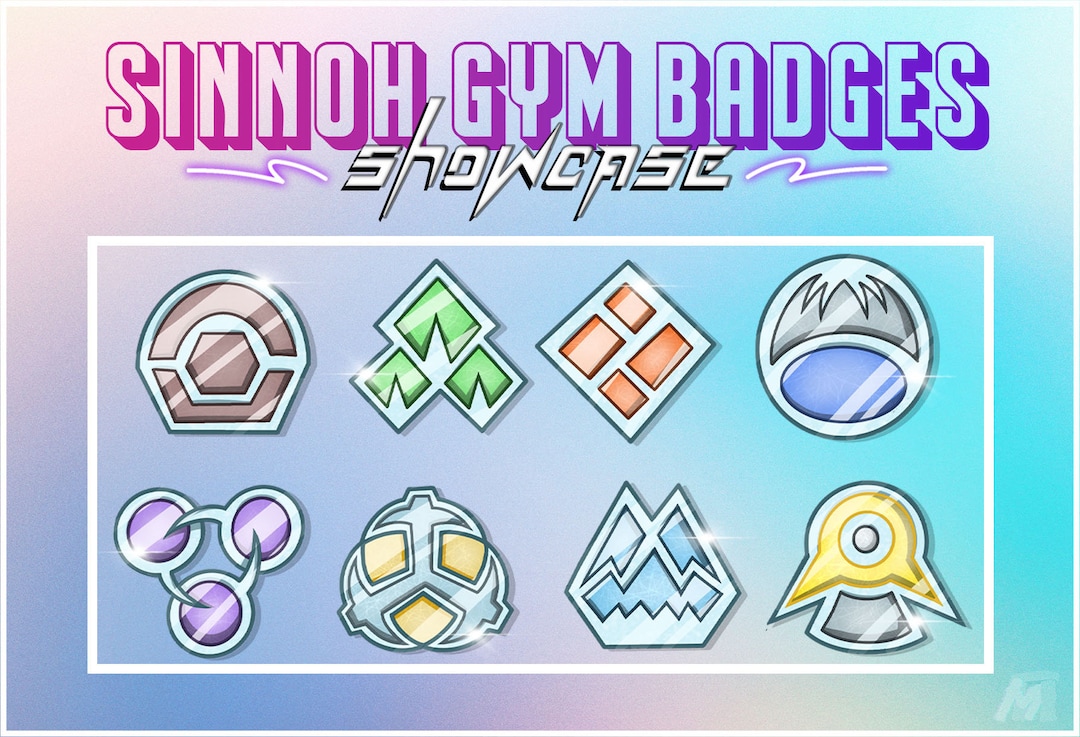 Pokémon BDSP Sinnoh Gym Badges | Bit & Sub Badges - Etsy