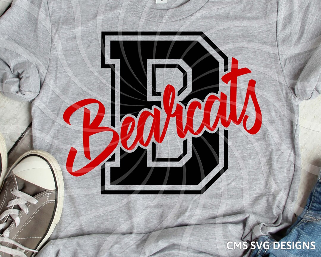 Bearcat Svg, Bearcats Svg, Bearcat Varsity Letter, Cat School Pride ...