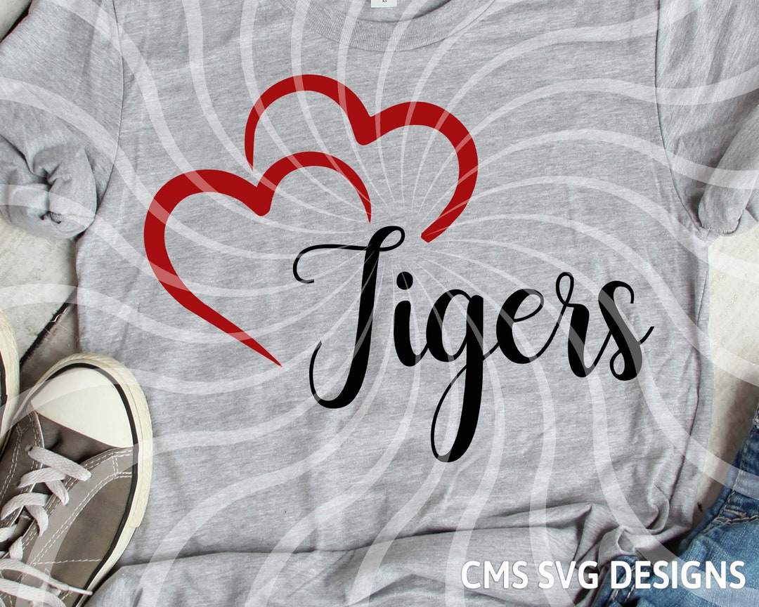 Tiger Svg Tigers Svg Tiger Two Hearts Svg Mascot Cut File - Etsy
