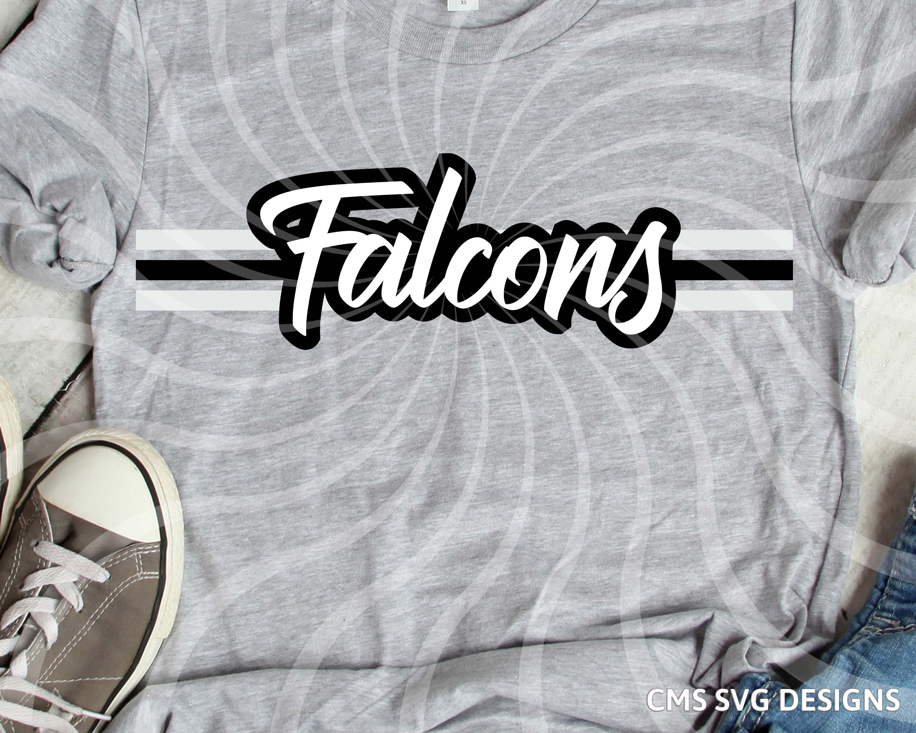 Falcon Svg Falcons 3 Stripes Svg School Pride Mascot Cut | Etsy