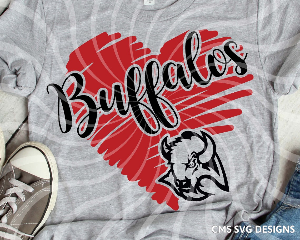 Buffalo Svg Buffalos Svg Svg Buffalo Scribble Heart Svg - Etsy