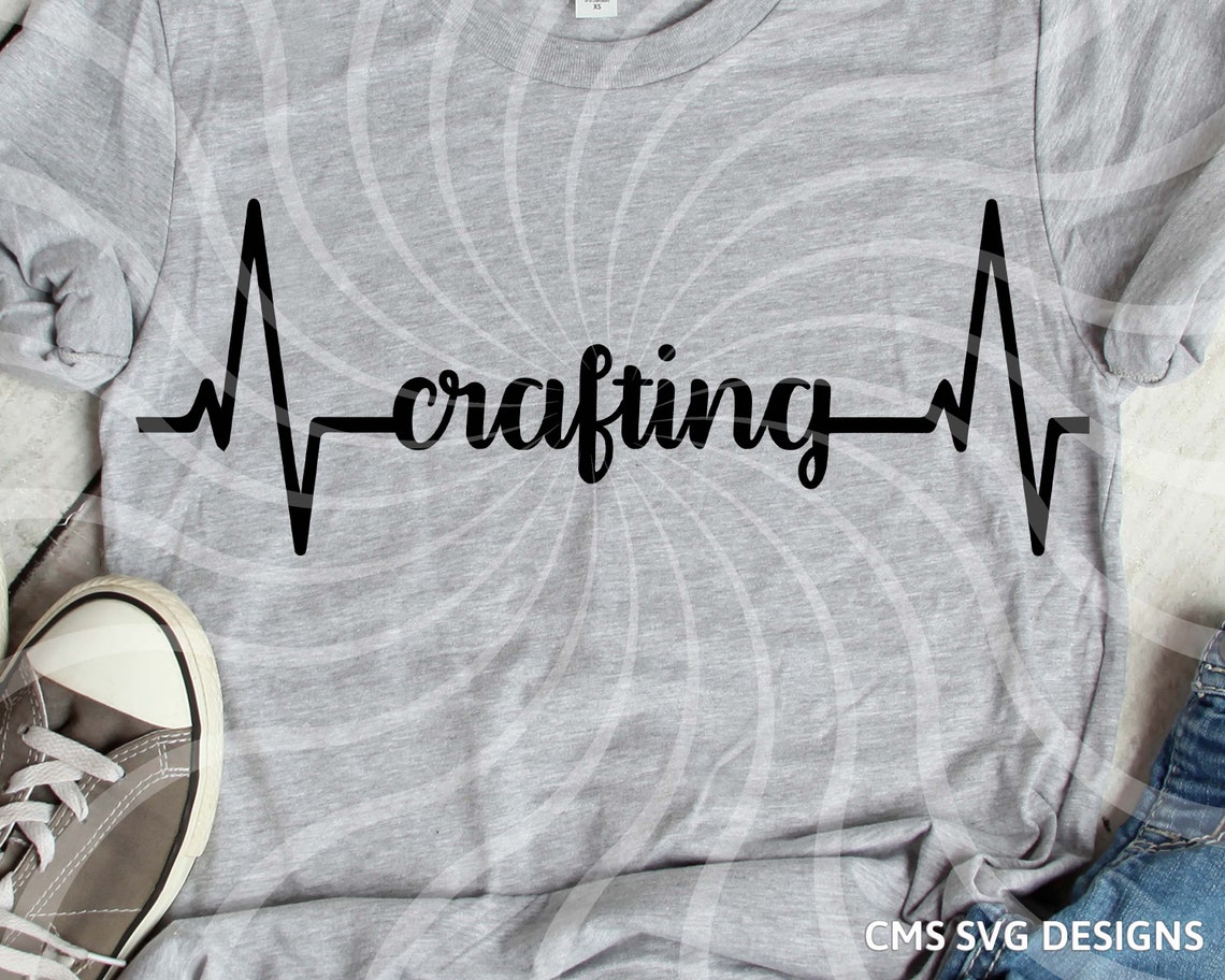 Crafter Pulse Svg Crafting Heart Beat Svg Cat School Pride - Etsy
