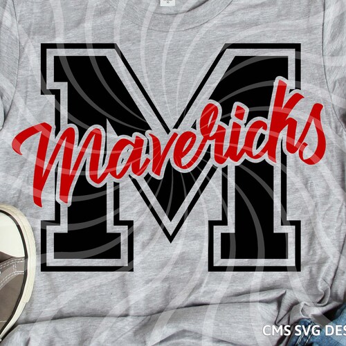 Mavericks Svg Maverick Svg Mavericks Varsity Letter School - Etsy