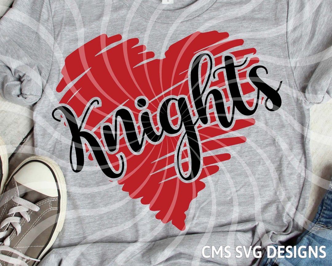 Knight Svg, Knights Svg, Knight Scribble Heart, School Pride Mascot Cut ...