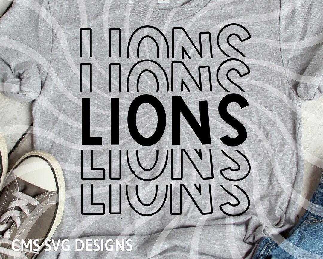 Lion Svg Lions Svg Lions Stacked Letters School Pride - Etsy