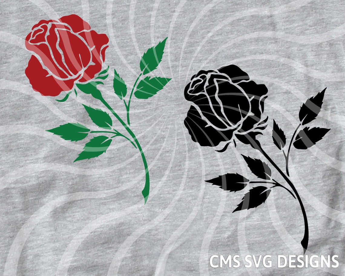 Rose Flowers SVG Long Stem Roses Svg Love Svg Cut File - Etsy