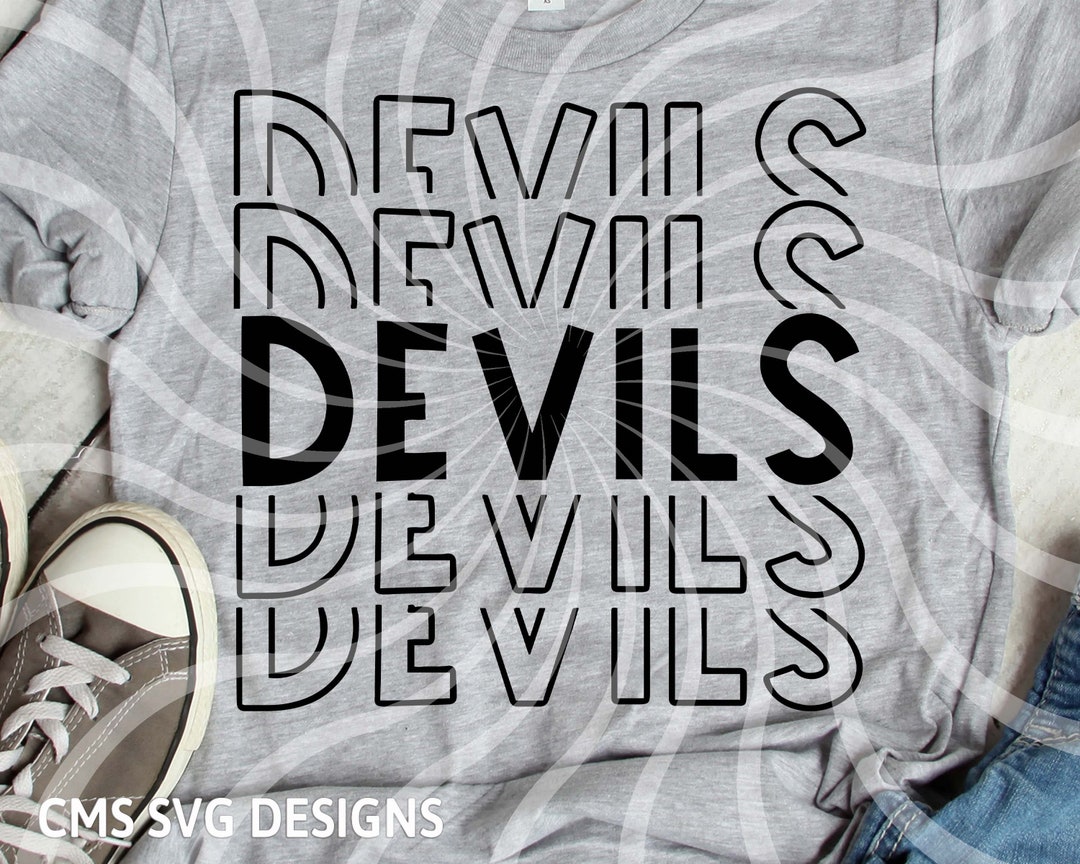 Devil Svg, Devils Svg, Devils Stacked Letters Svg, School Pride Mascot ...