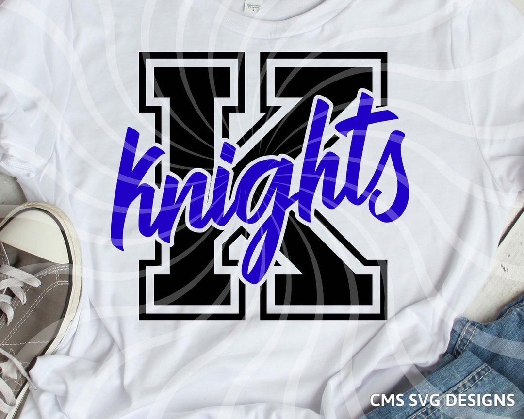 Knight Svg, Knights Svg, Knight Varsity Letter, School Pride Mascot Cut ...