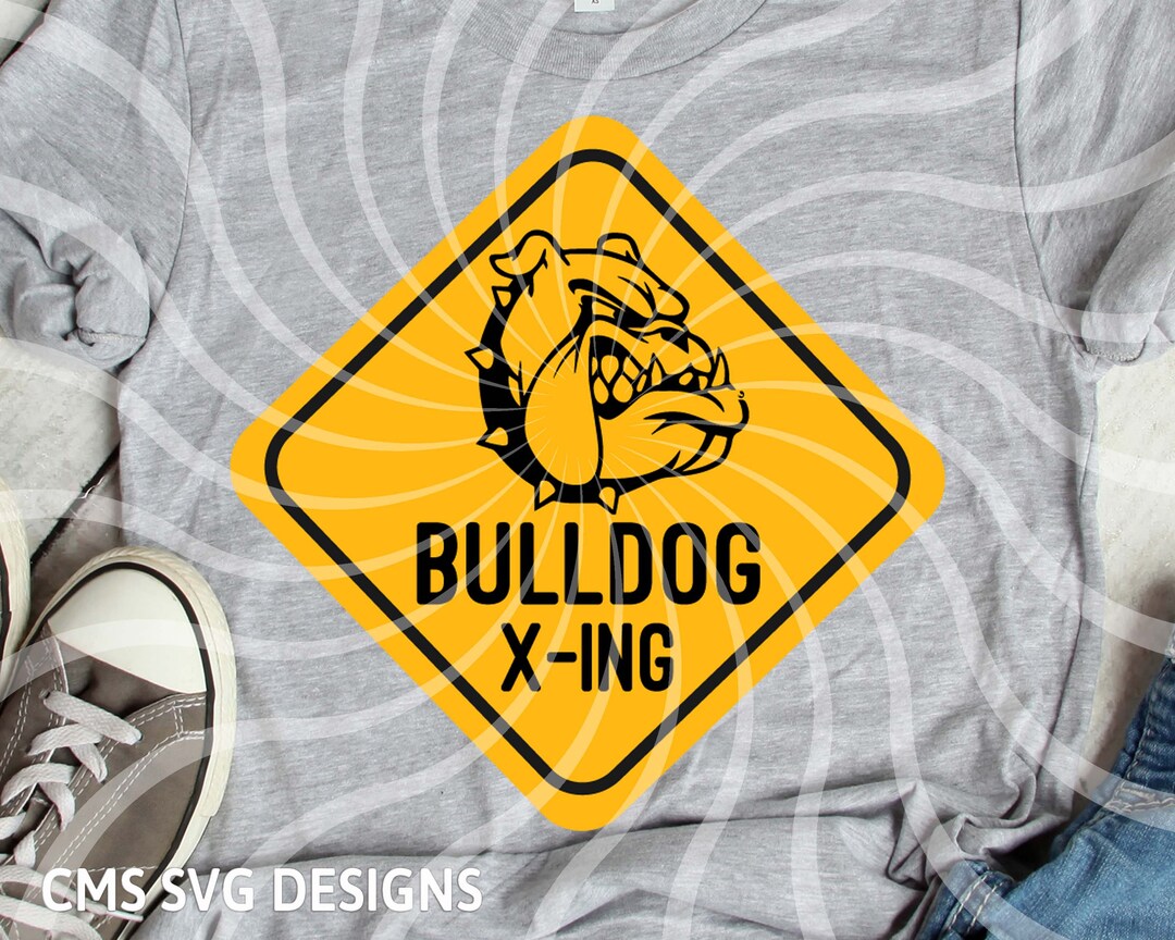 Bulldog SVG, Bulldogs Clipart, Bulldog Crossing Sign Svg, School Pride ...