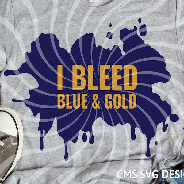 I Bleed Blue and Gold Svg - Etsy Australia