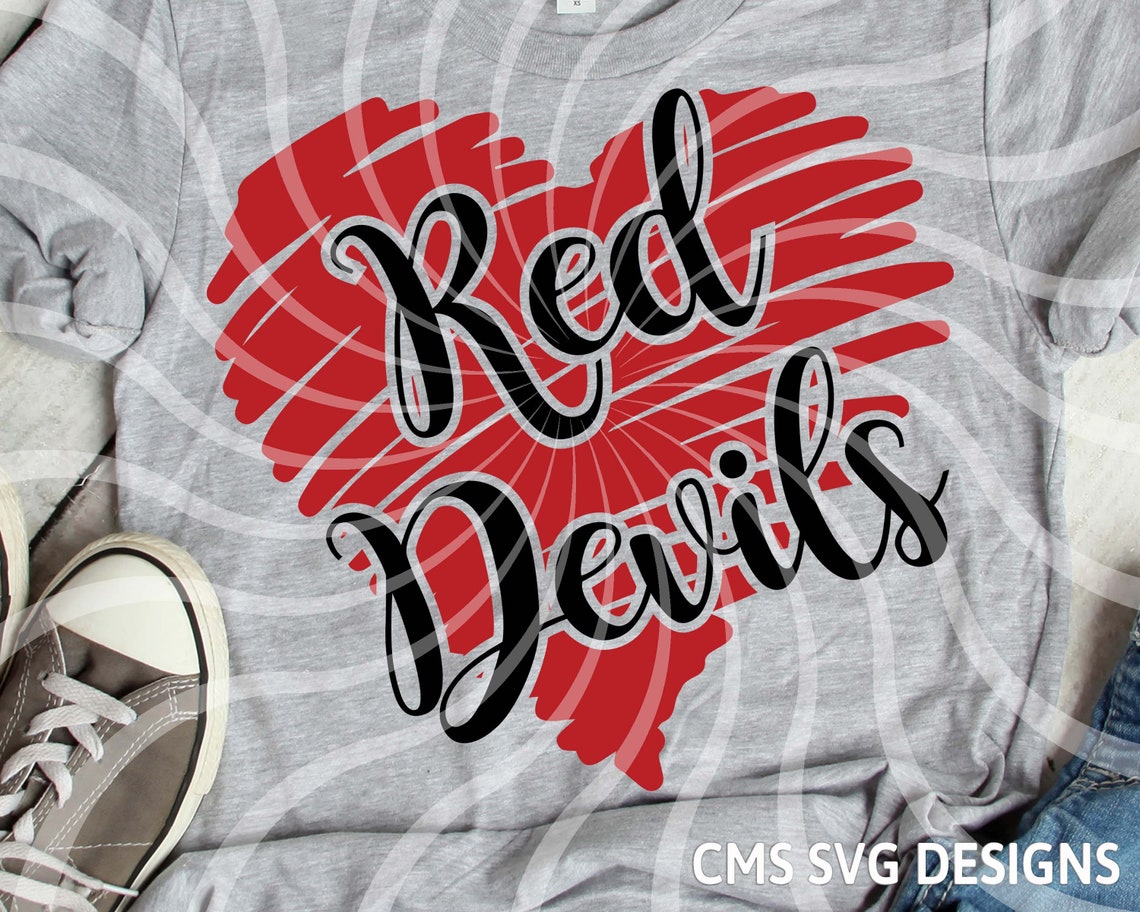 Devil Svg Red Devils Svg Devil Scrible Heart Svg School - Etsy