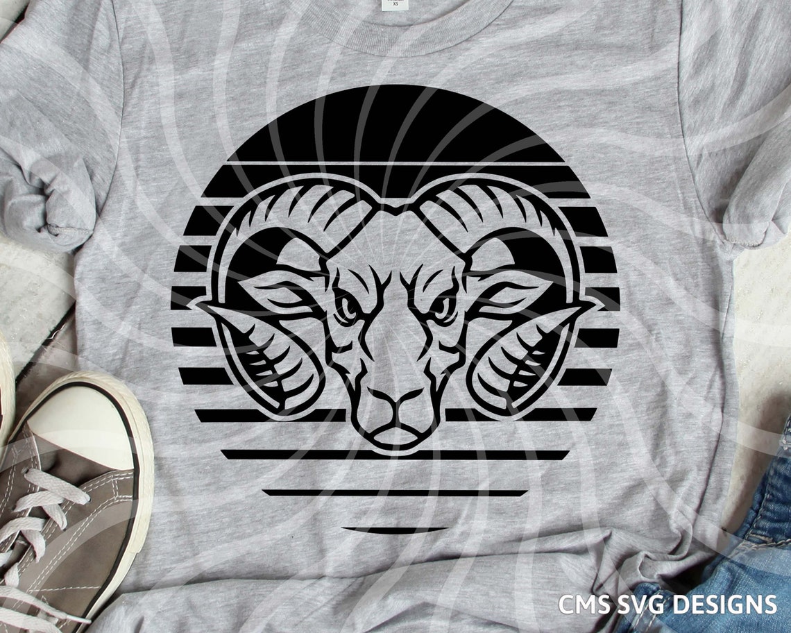 Ram Svg Rams Svg Rams Sunset School Pride Mascot Cut File - Etsy