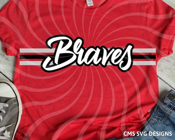 Brave Svg Braves Svg Braves Stripes School Pride Mascot Cut - Etsy