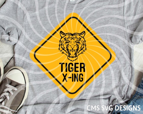Tiger Svg Tigers Svg Tiger Crossing Sign School Pride - Etsy Australia