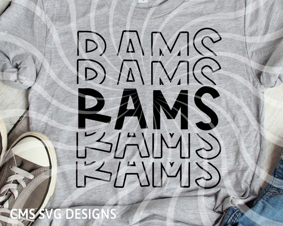 Ram Svg Rams Svg Ram Stacked Letters School Pride Mascot - Etsy
