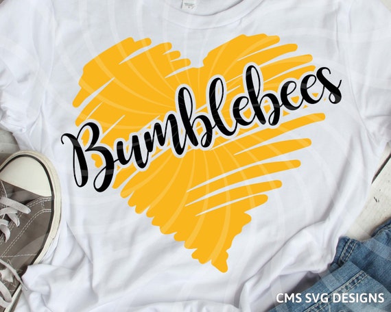 Bumblebee Svg Bumblebees Svg Bumblebee Scribble Heart | Etsy