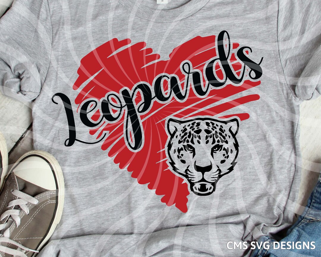 Leopard Svg, Leopard Svg, Leopards Scribble Heart, School Pride Mascot ...