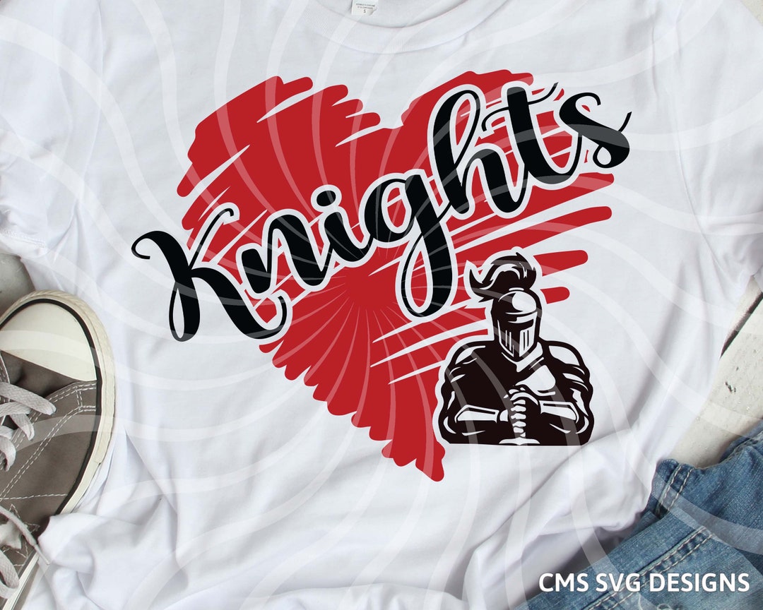 Knight Svg, Knights Svg, Knight Scribble Heart, School Pride Mascot Cut ...