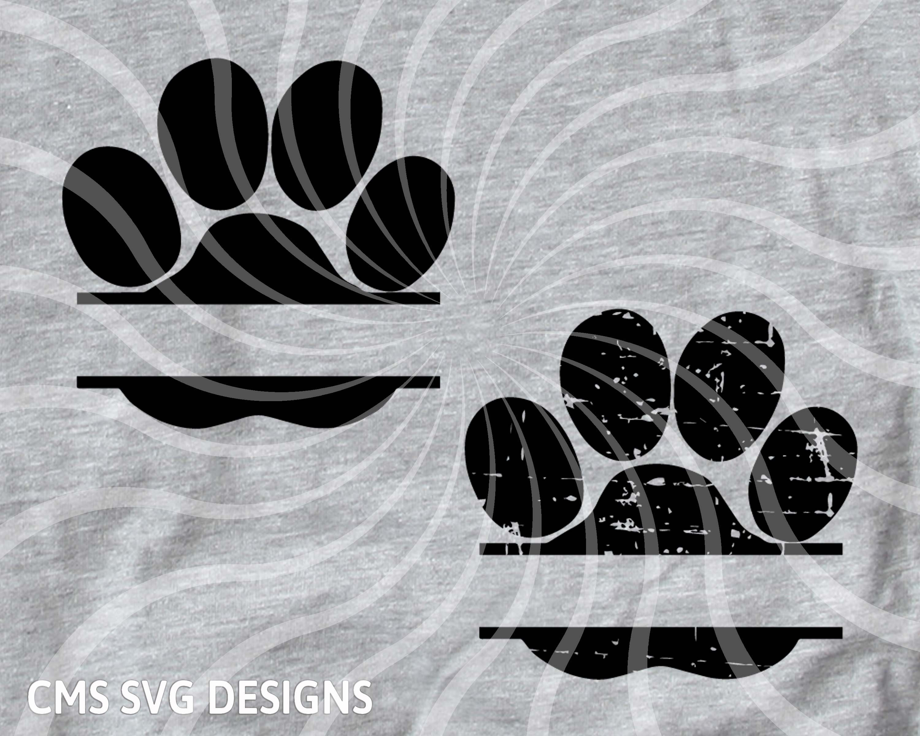 Bulldog Paw Mascot Clipart