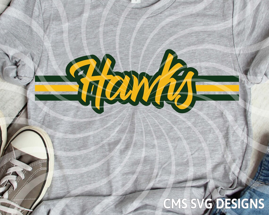 Hawks Svg Hawk Svg Hawks Stripe Svg School Pride Mascot Cut - Etsy