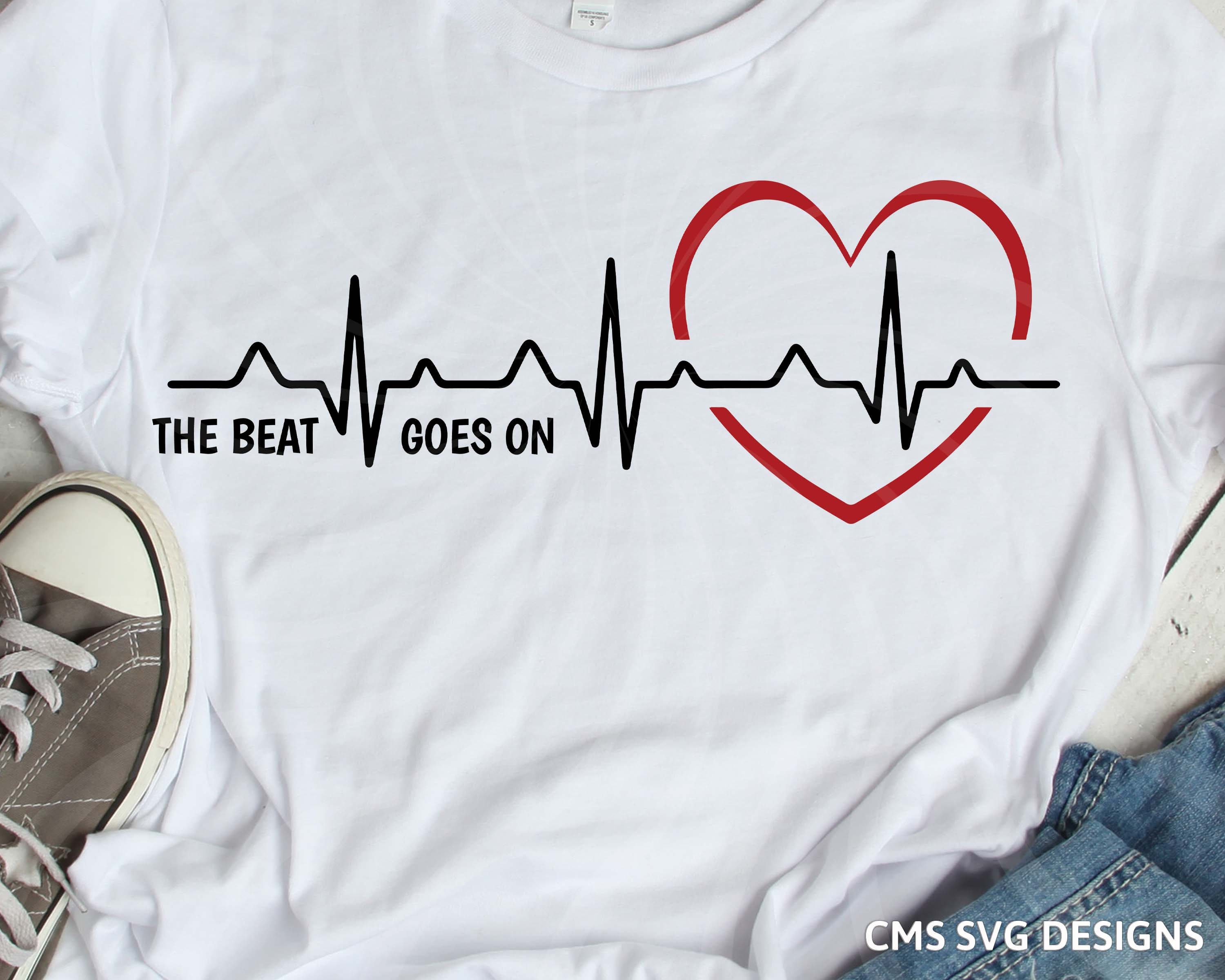 Pulse Svg Heartbeat Svg the Beat Goes on Svg Cat School | Etsy