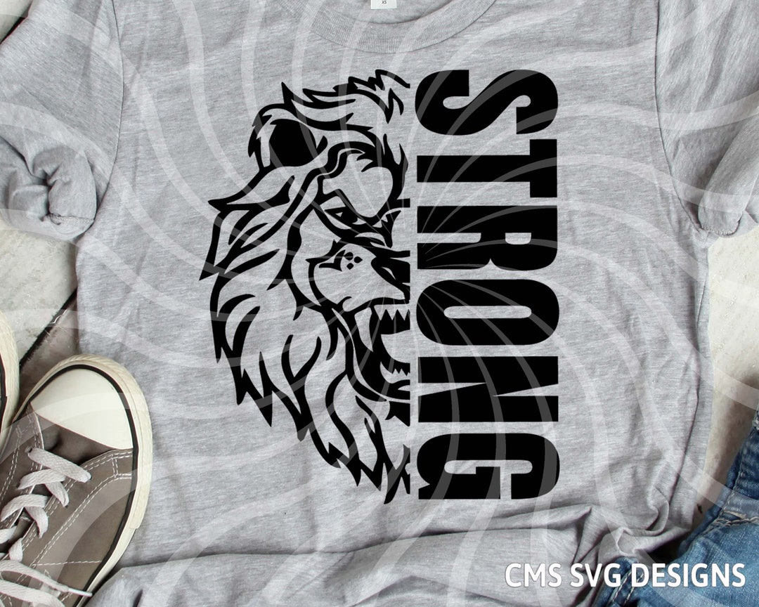 Lion Svg, Lions Svg, Lion Strong, School Pride Mascot Cut File ...