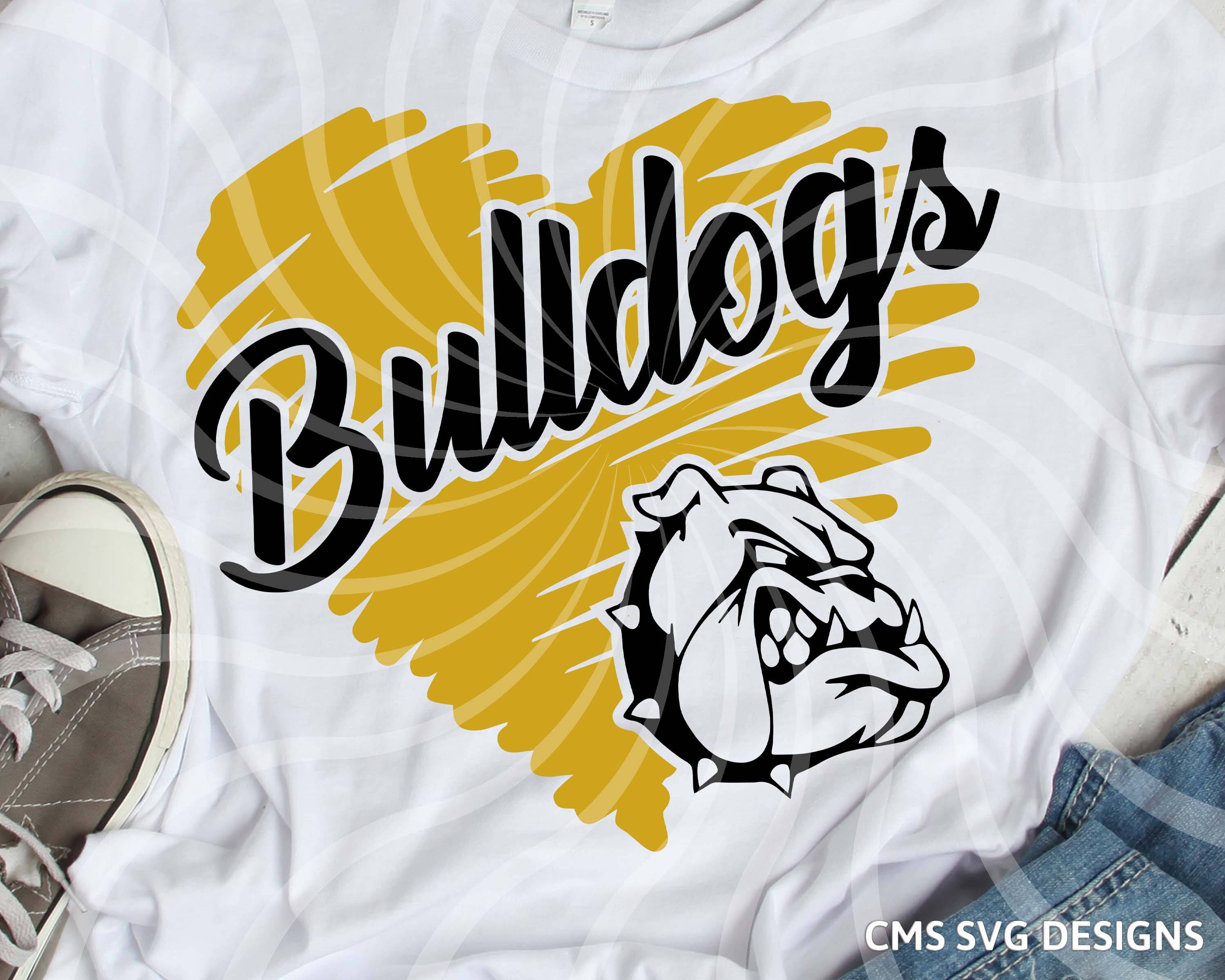 Bulldog SVG Bulldogs Clipart Yellow Heart Scribble Svg - Etsy