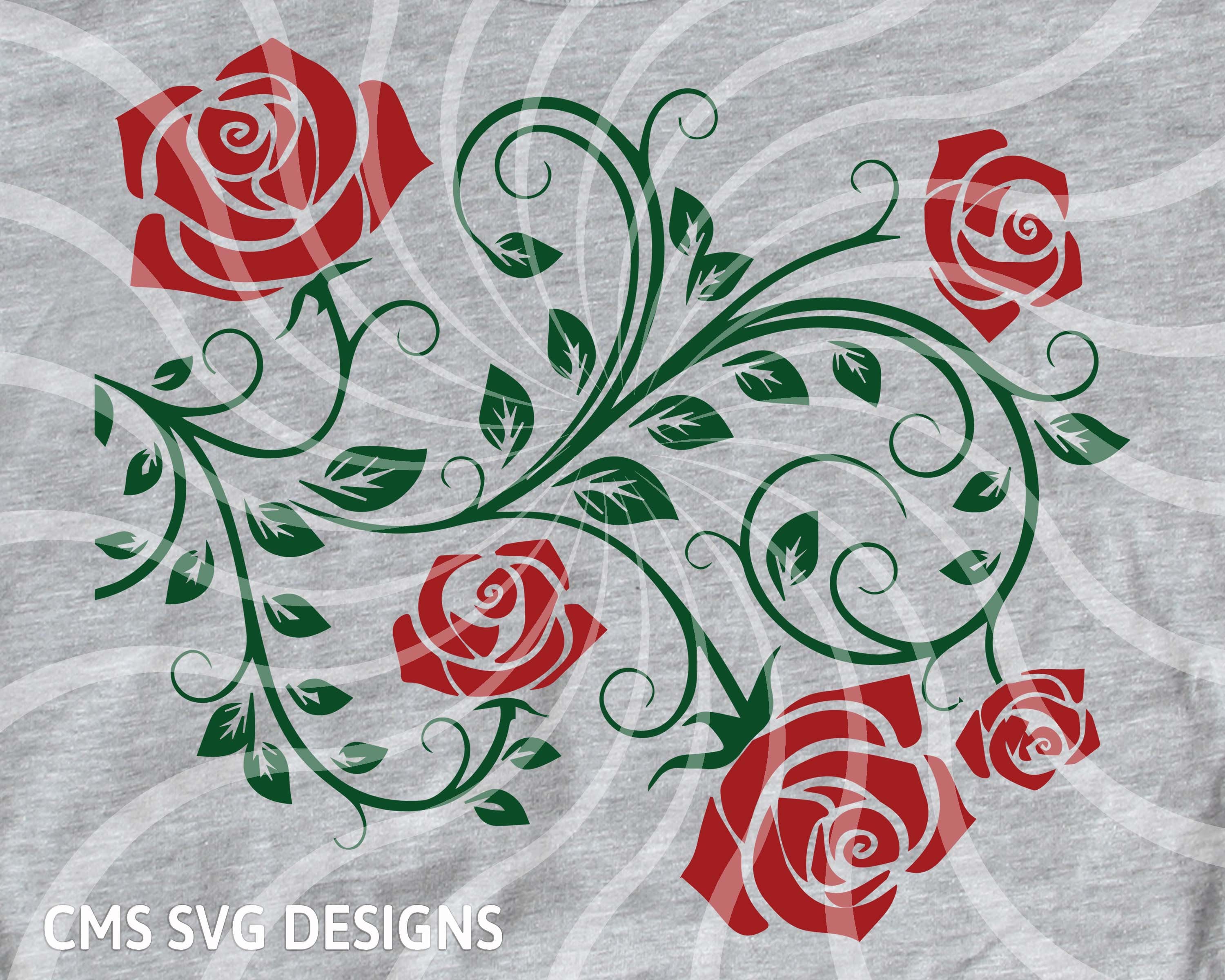 Rose Flowers SVG Roses Vine Svg Love Svg Cut File Cricut - Etsy