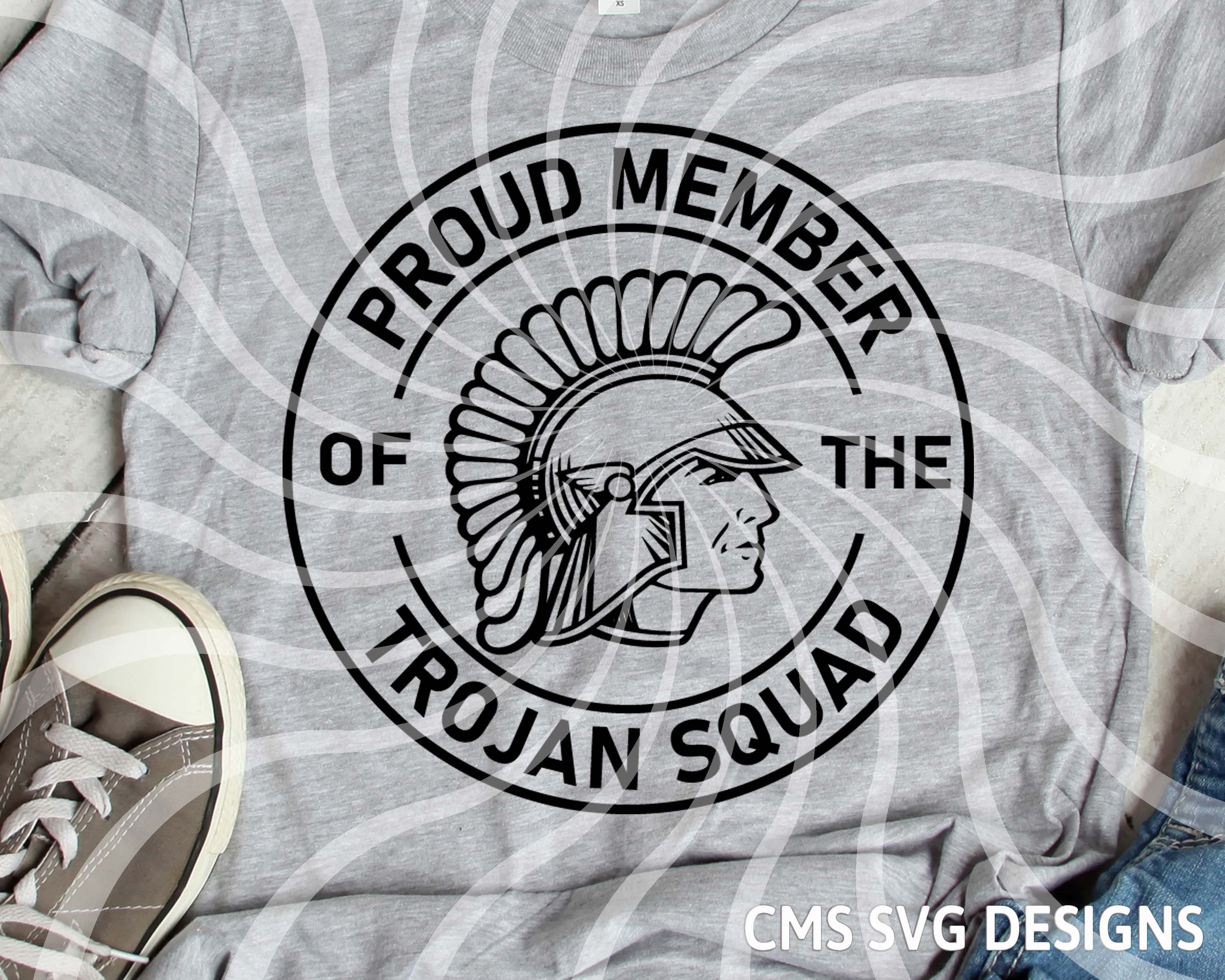 Trojan Svg Trojan Svg Proud Member of the Trojan Squad - Etsy