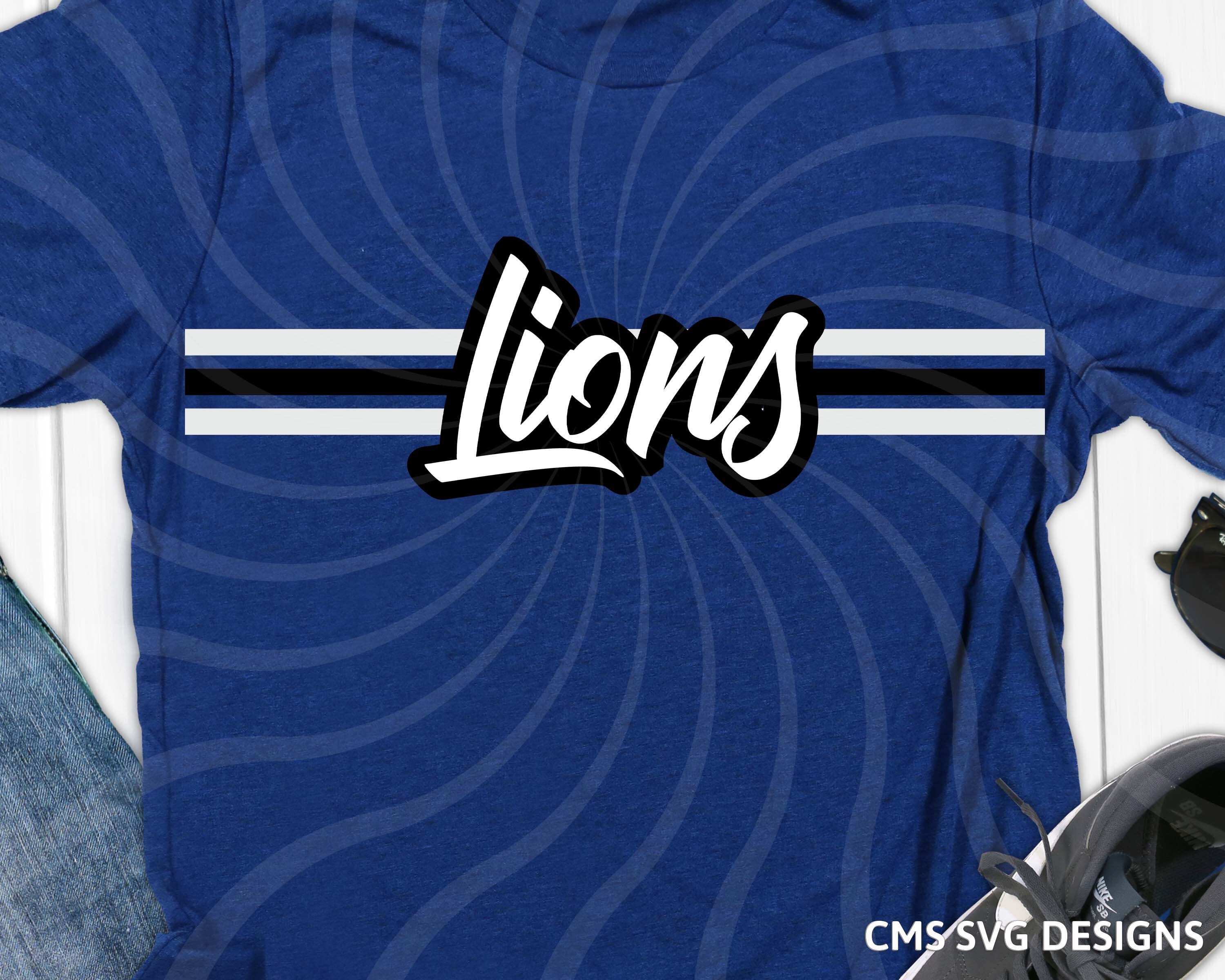 Lion Svg Lions Svg Lions Stripes School Pride Mascot Cut | Etsy