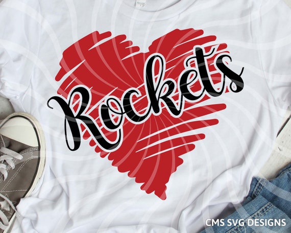 Rockets Svg Rocket Svg Rockets Scribble Heart School Pride | Etsy