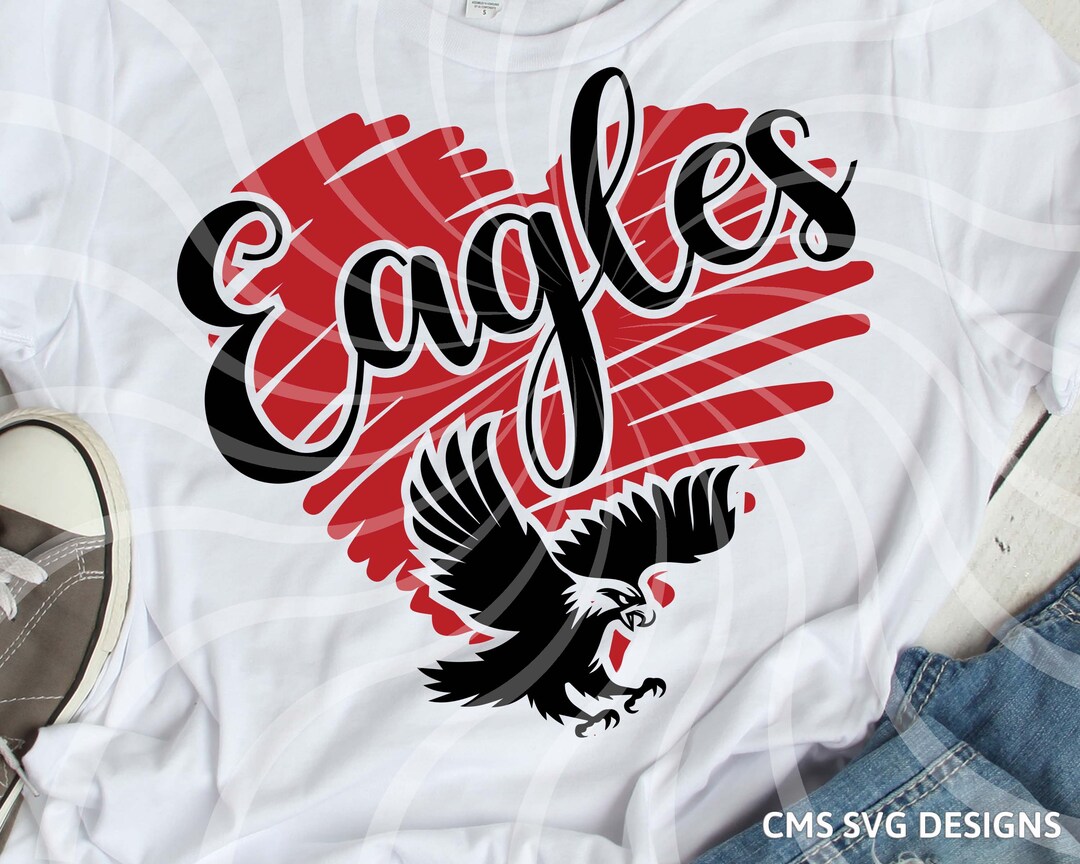 Eagle Svg, Eagles Svg, Eagle Scribble Heart Svg, School Pride Mascot ...