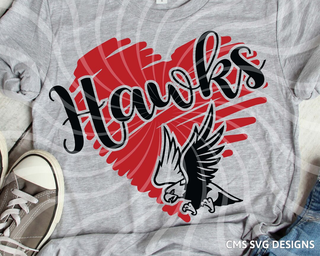 Hawks Svg, Hawk Svg, Hawks Scribble Heart Svg, School Pride Mascot Cut ...