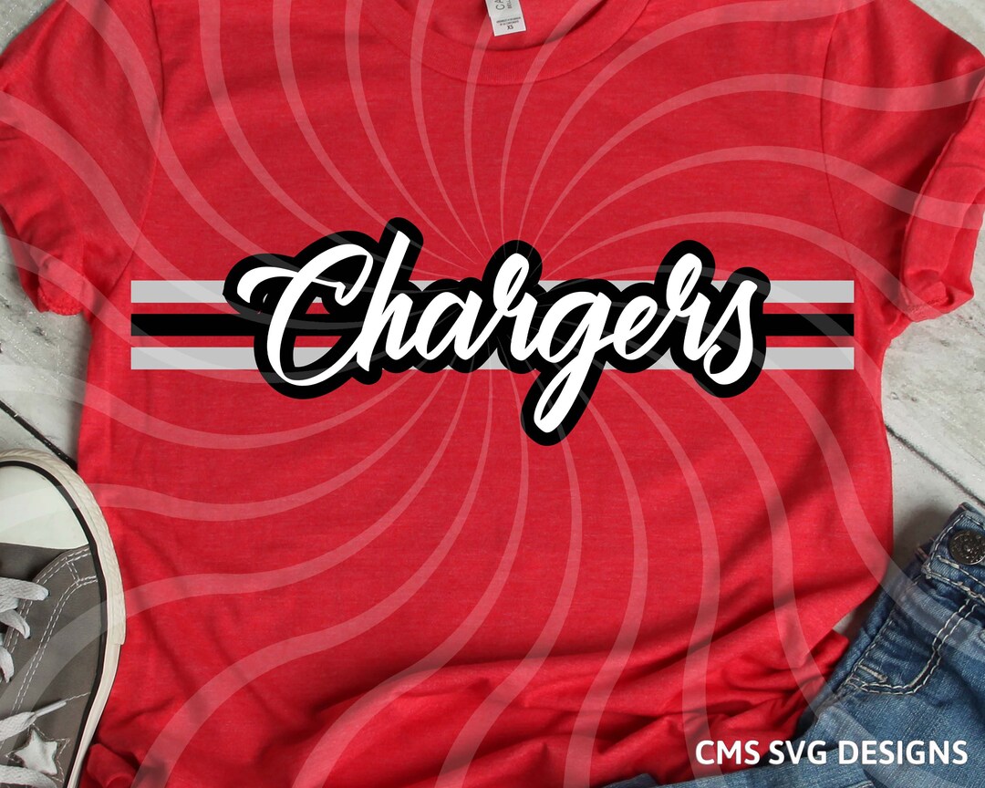 Charger Svg Chargers Svg Charger Stripes School Pride - Etsy