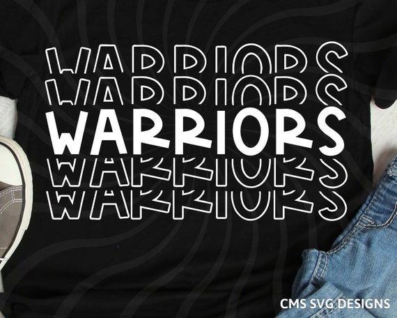 Warrior Svg Warriors Svg Warrior Stacked Letters School - Etsy