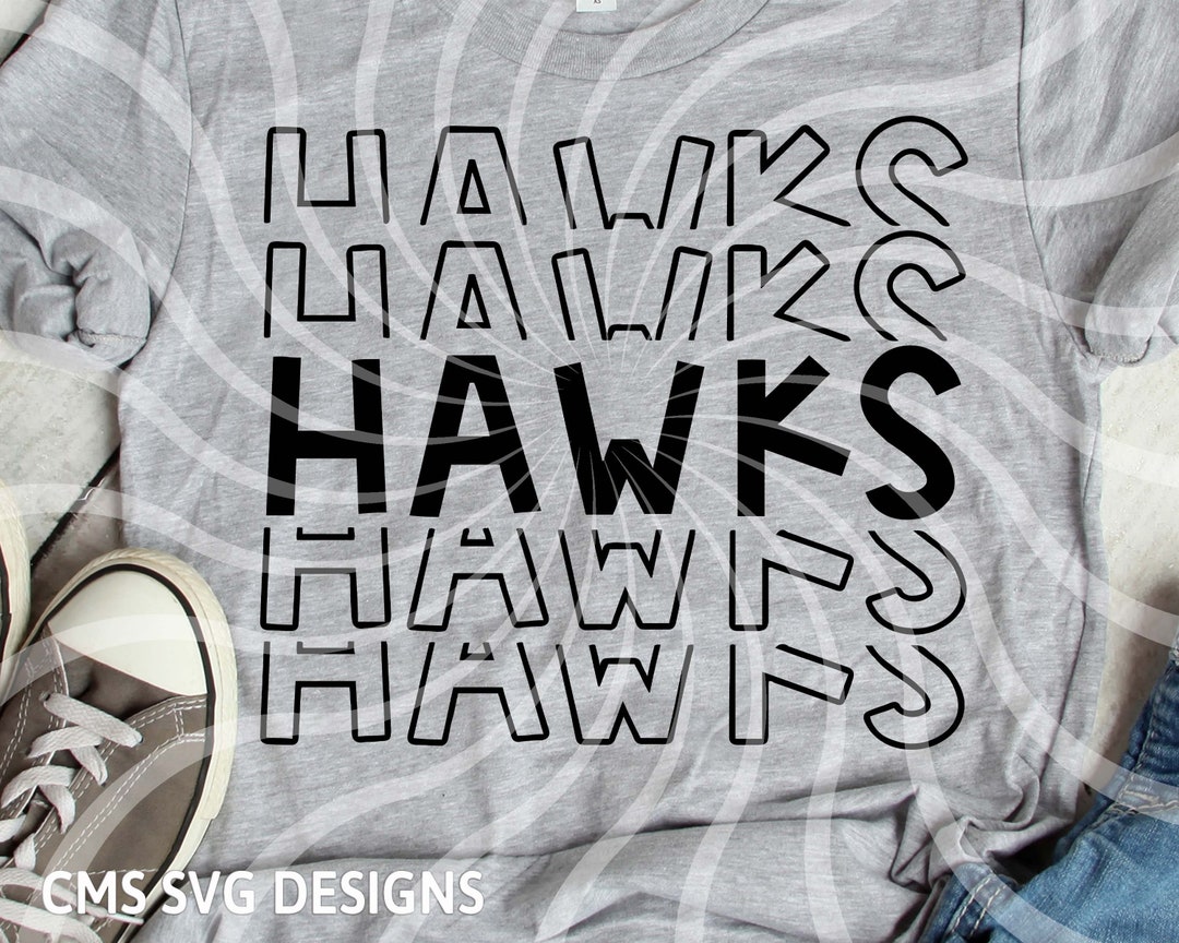 Hawks Svg, Hawk Svg, Hawks Stacked Letters Svg, School Pride Mascot Cut ...