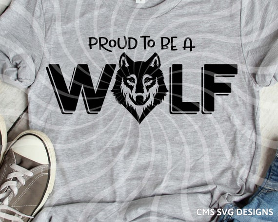 Loup svg loups svg Fier dêtre un loup mascotte de fierté - Etsy France